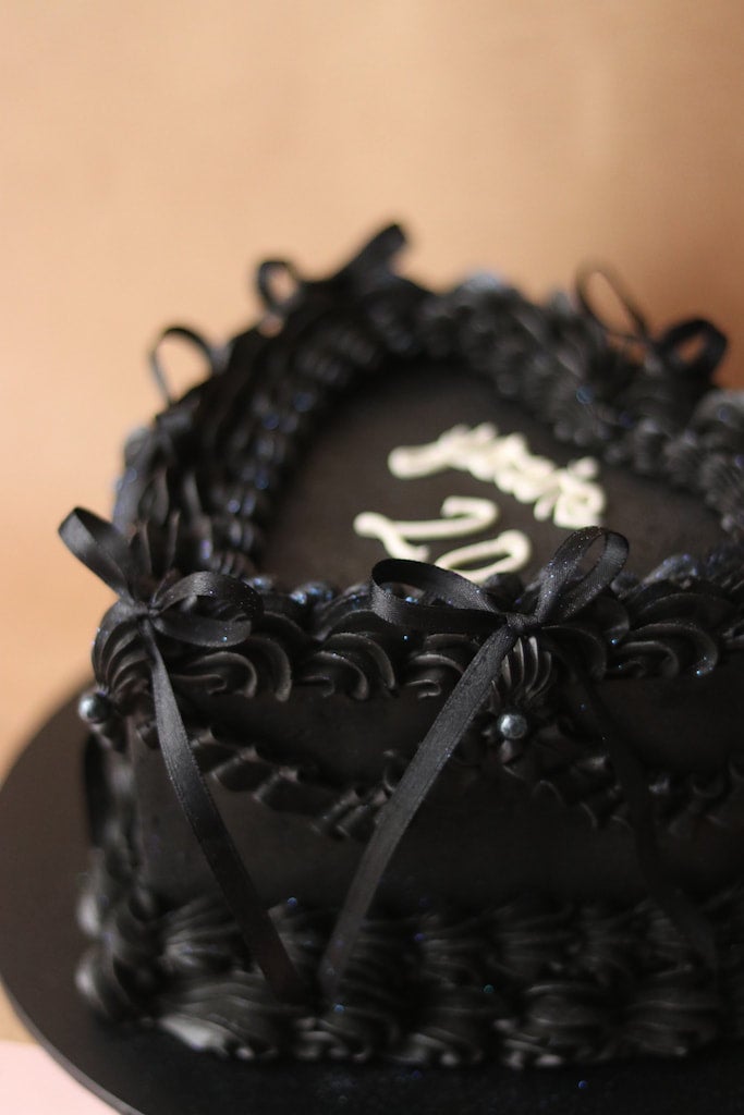 gothic heart cake
