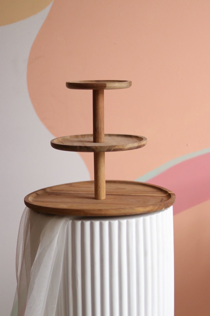 3 Tier Wooden Cake Stand | Miss Noble Melbourne: Specialty Cakes ...